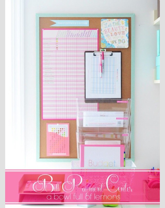 Diy Bill Organizer On Cork Board Trusper