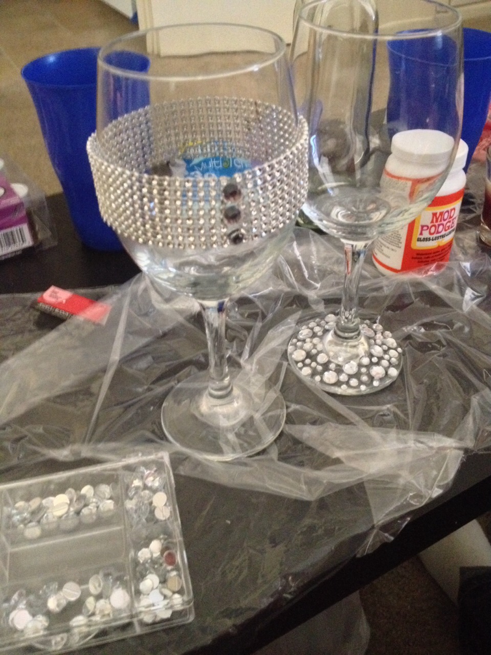 Make Your Own Bling Wine Glasses Trusper