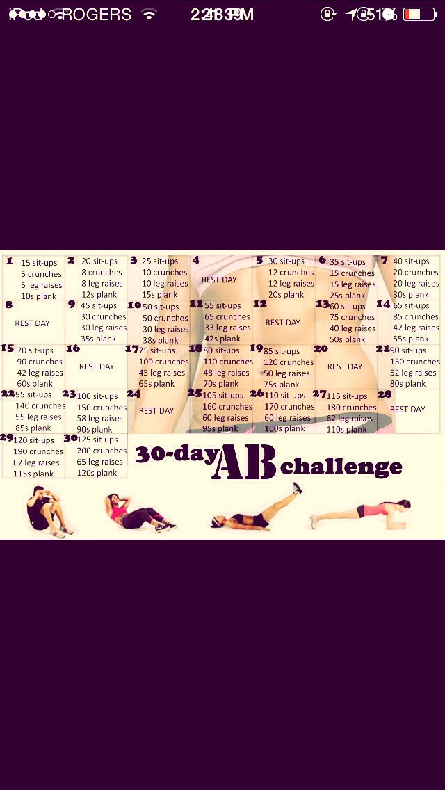 30 Day Bikini Body Challenge Trusper
