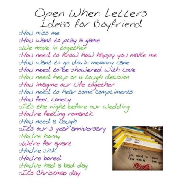 Make A Open When Letters For Your Boyfriend girlfriend When She Or Make A Open When Letters For Your Boyfriend girlfriend When She Or